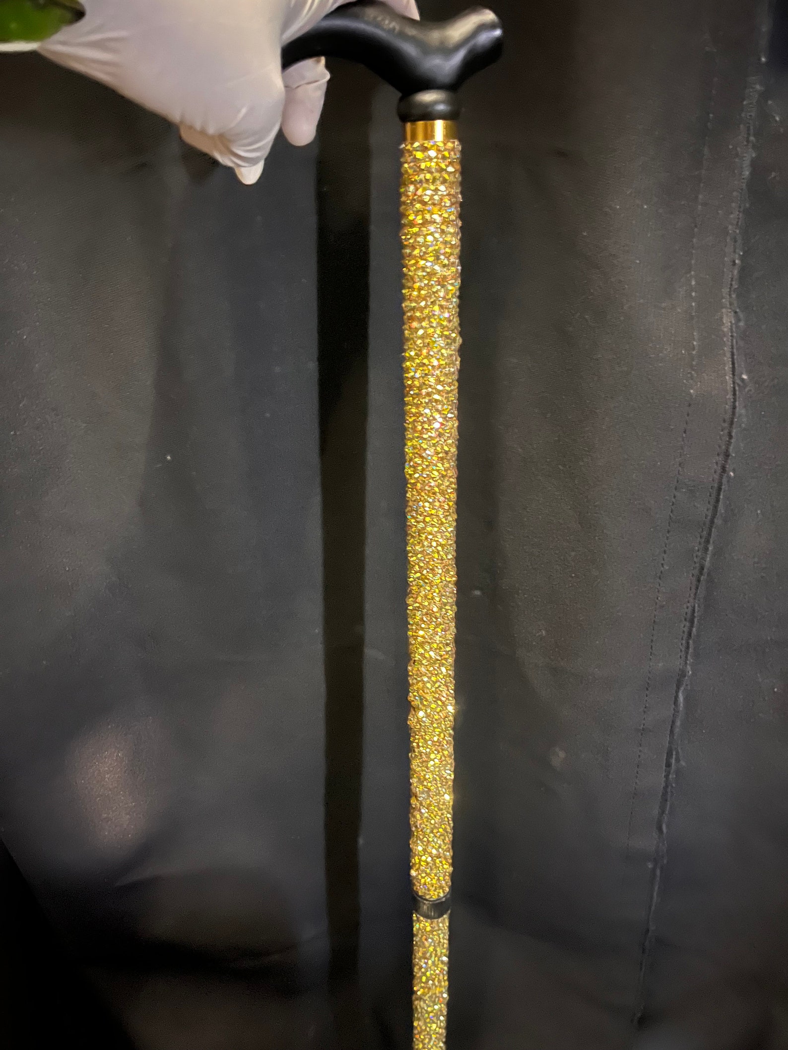 Rhinestone Bling Cane Gold - Etsy