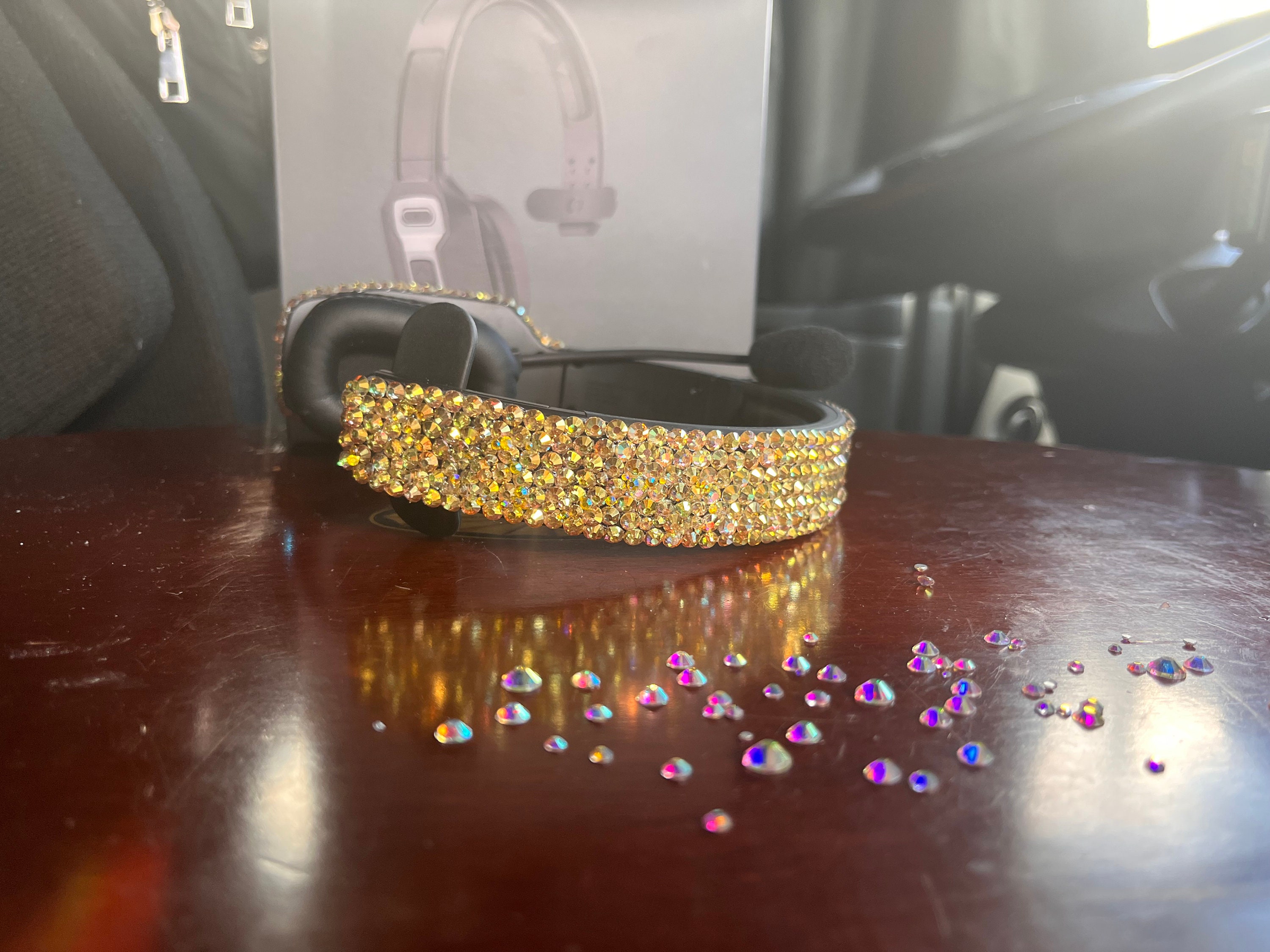 Gold Bling Headset - Etsy