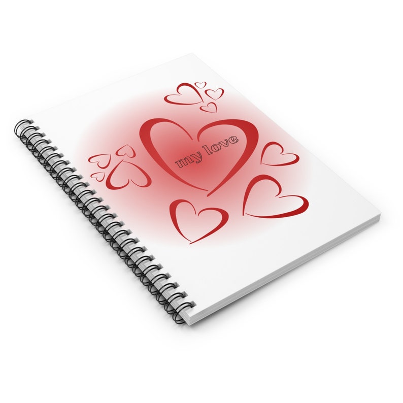 Heart Desing Notebook, Love Heart Journal, Heart Shaped Notebook ...
