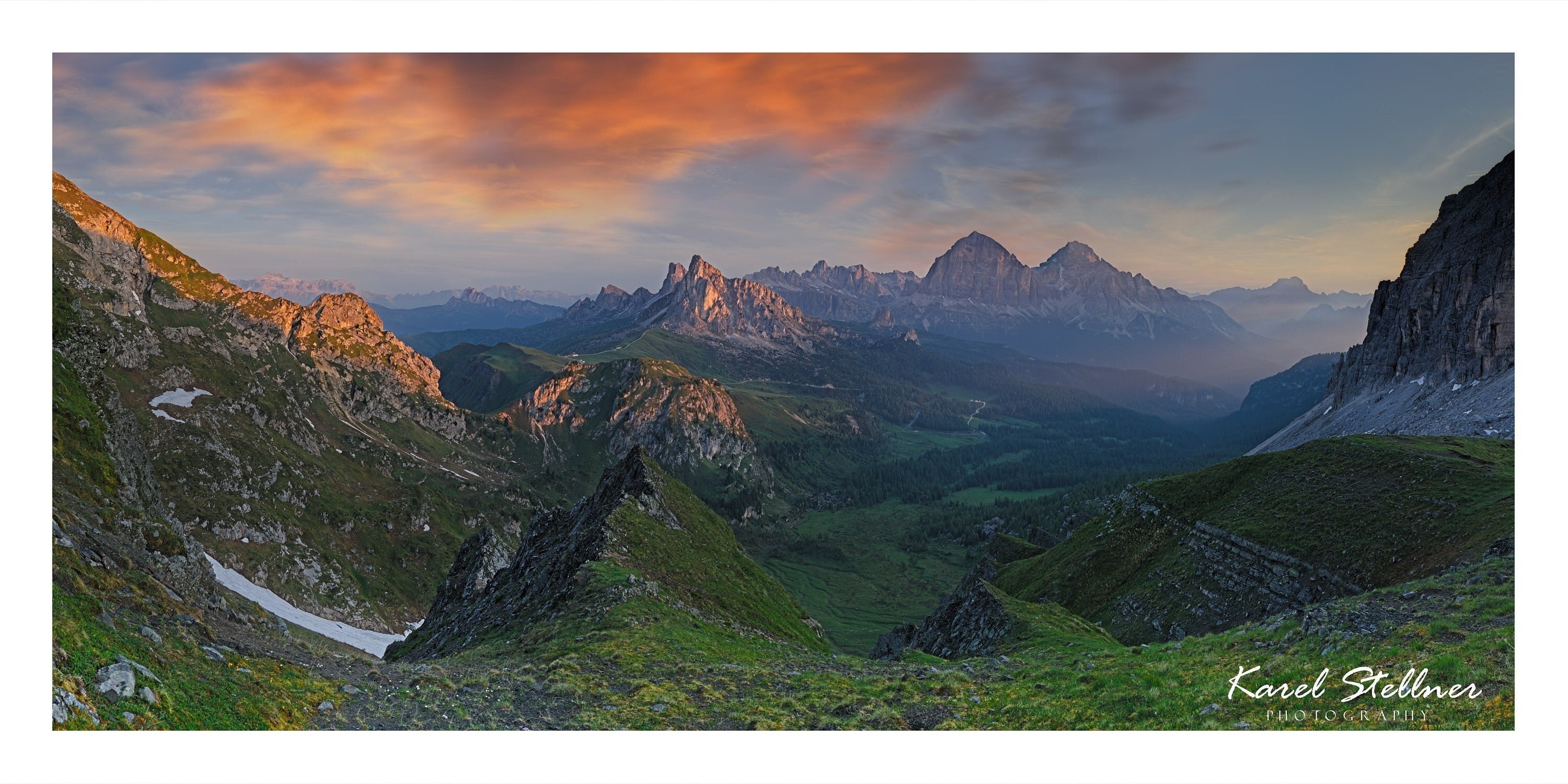 Red Sunrise at Dolomites, Mountain Panorama, Landscape Photography ...