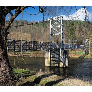 Steel Bridge, Construction, Meandering River, Deep Water, Sky ...
