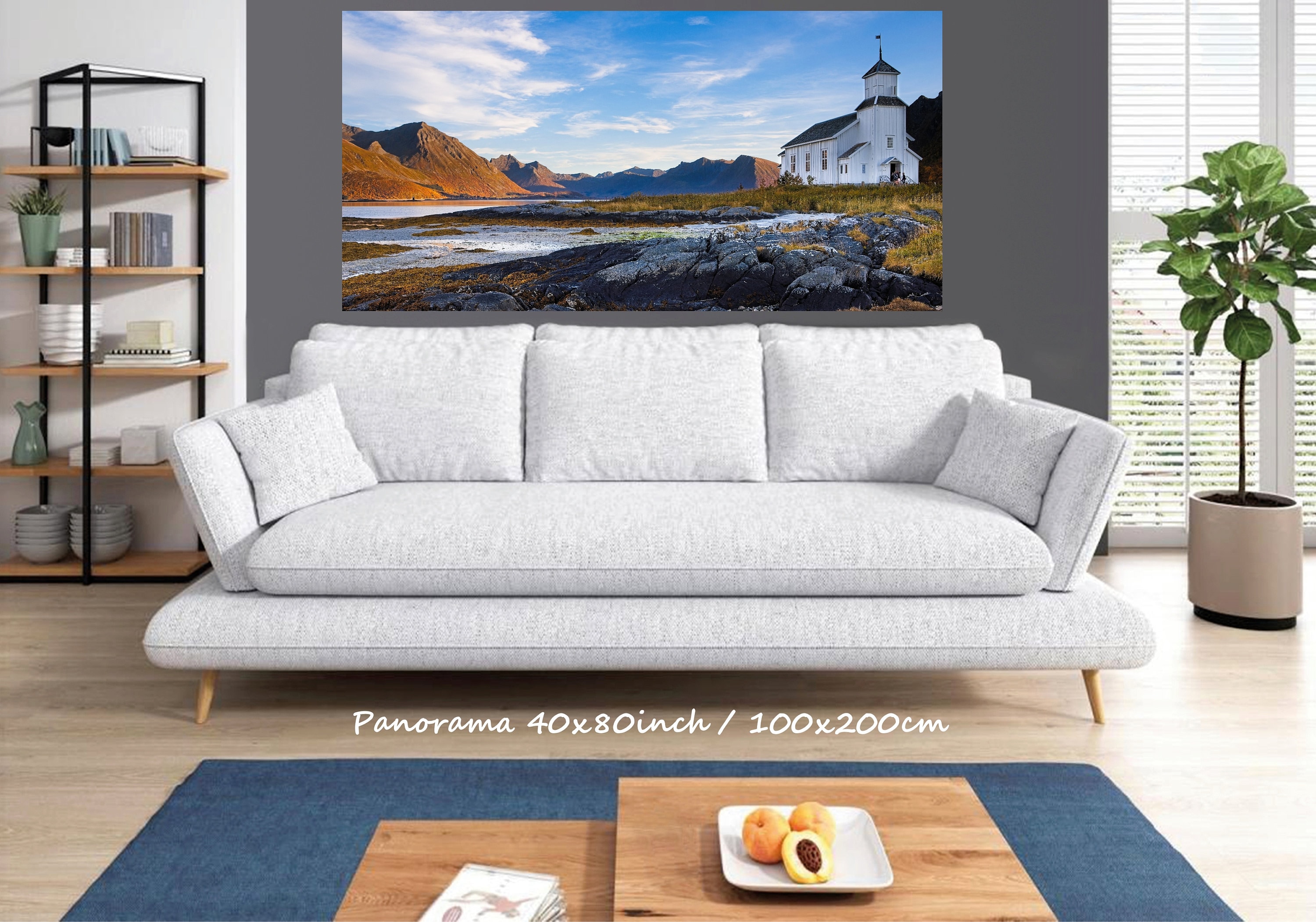 Lofoten Islands, White Church, Blue Fjord, Low Tides, Sunset Sky, Ocean ...