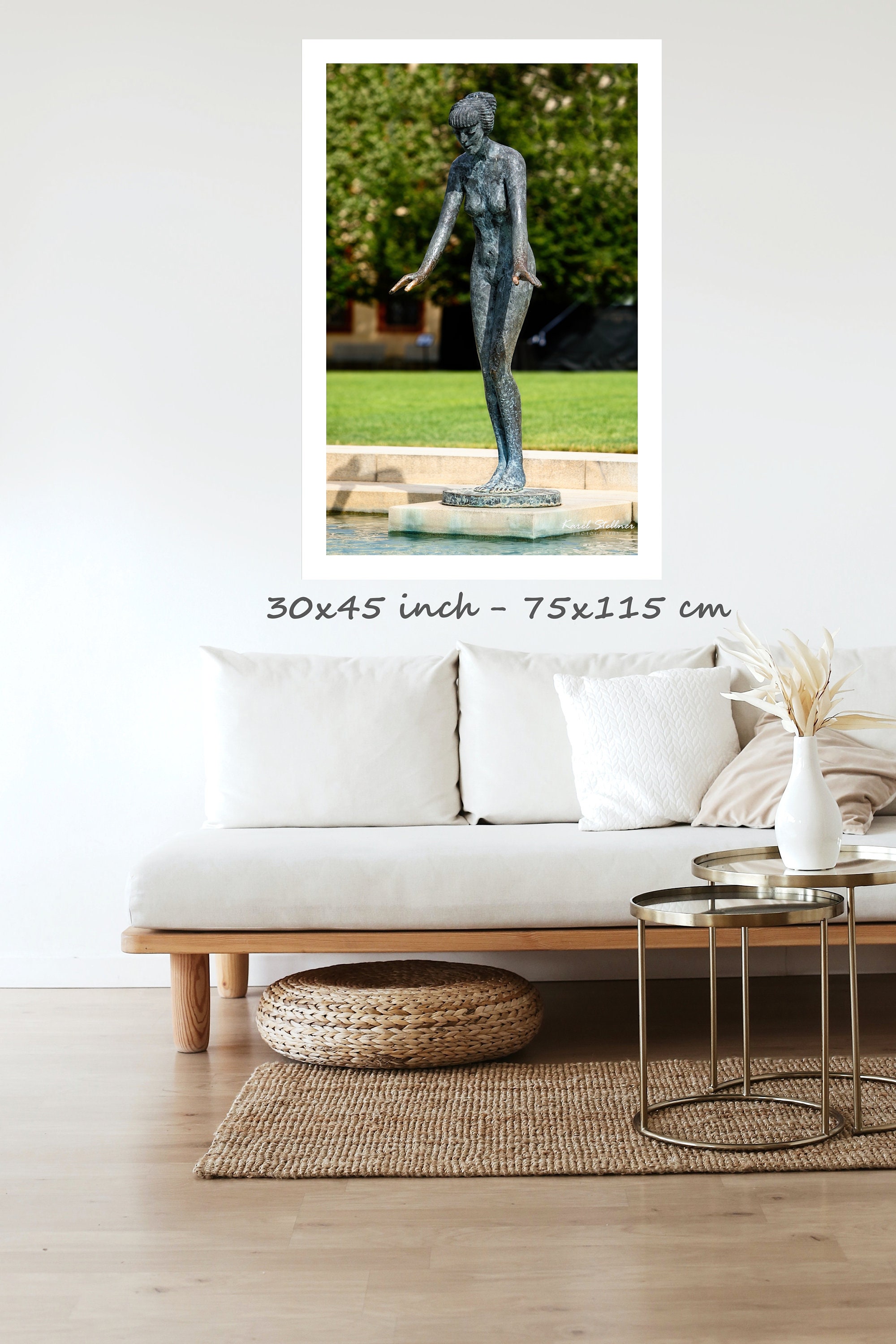 Woman/girl Statue PHOTO, Sculpture, Modern Art, Castle Garden, Church ...