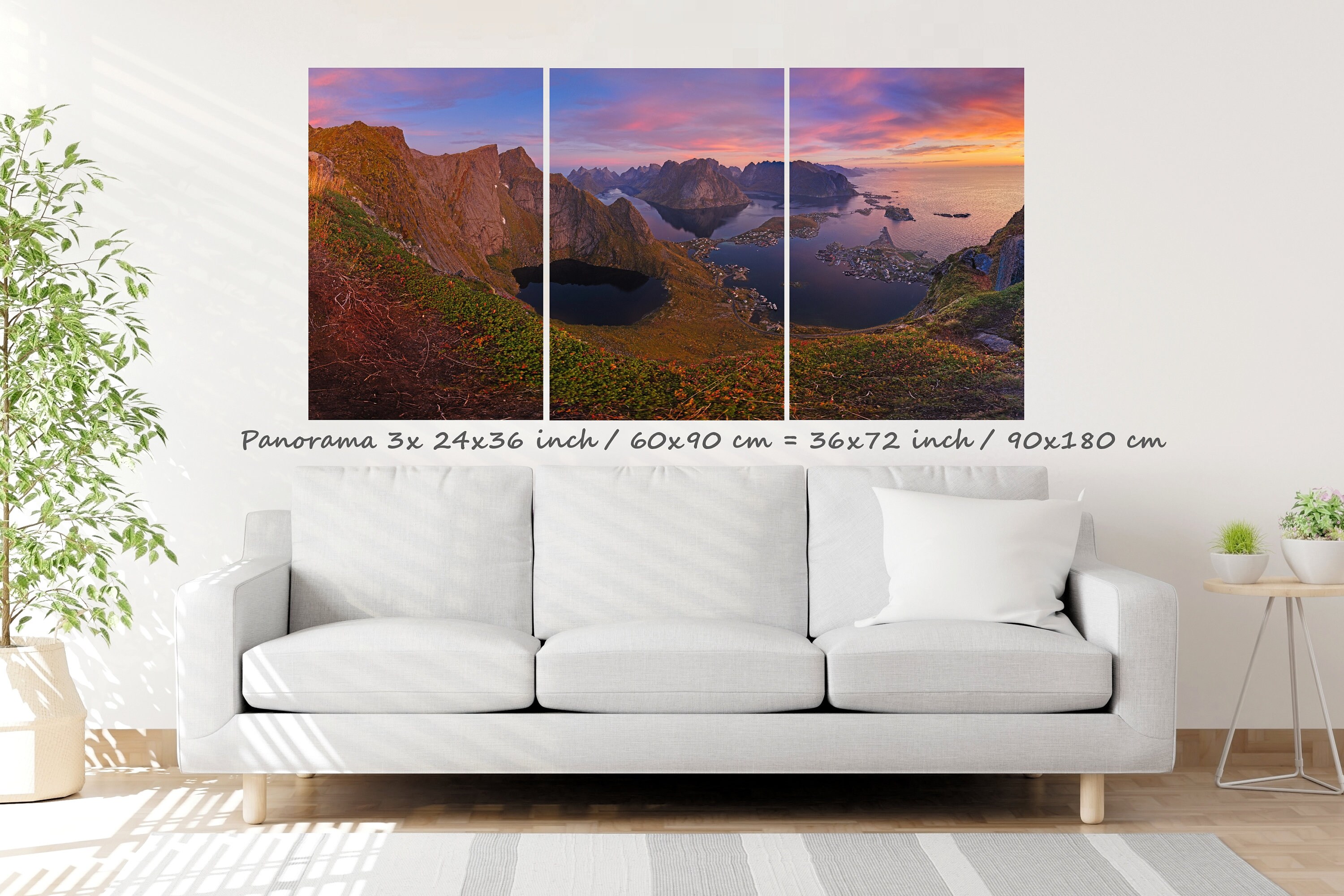 Sunrise Above the Fjords at Reine Photo, Lofoten, Norway, Metal ...