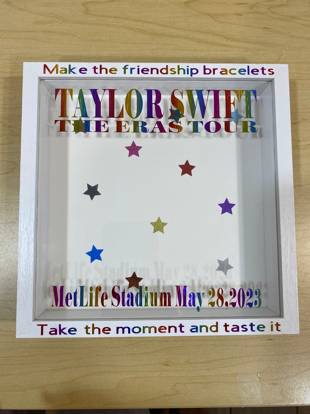 Eras Tour Friendship Bracelet Frame Shadow Box Stars Taylor - Etsy