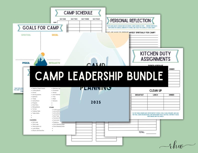 2026 Girls Camp Bundle | PDF | CANVA EDITABLE | Walk With Me | Resource ...