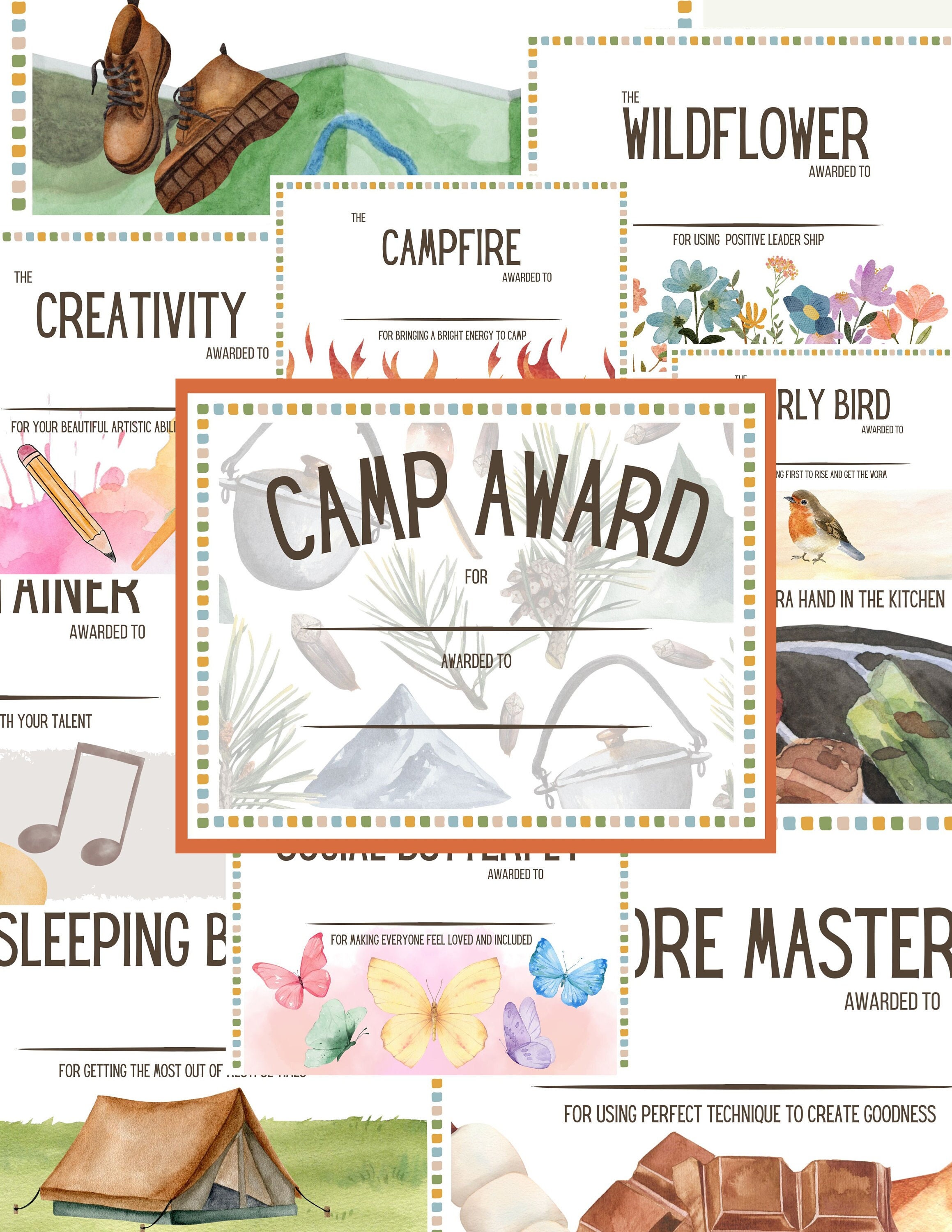 Camp Awards/certificates - Etsy