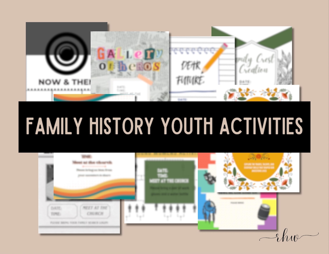 10 Family History Activities | Planning Guide | Church of Jesus Christ ...