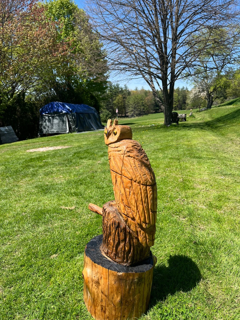 Owl Chainsaw Carving - Etsy