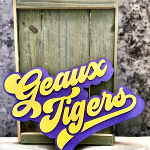LSU Tigers Handmade, Wood Wall Art Geaux Tigers National Champions ...