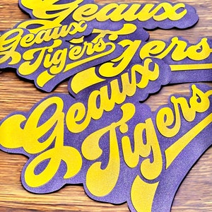 LSU Tigers Handmade, Wood Wall Art Geaux Tigers National Champions ...