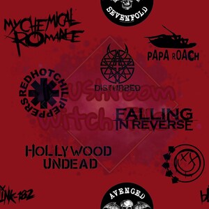 2000's Rock Bands Seamless File - Etsy