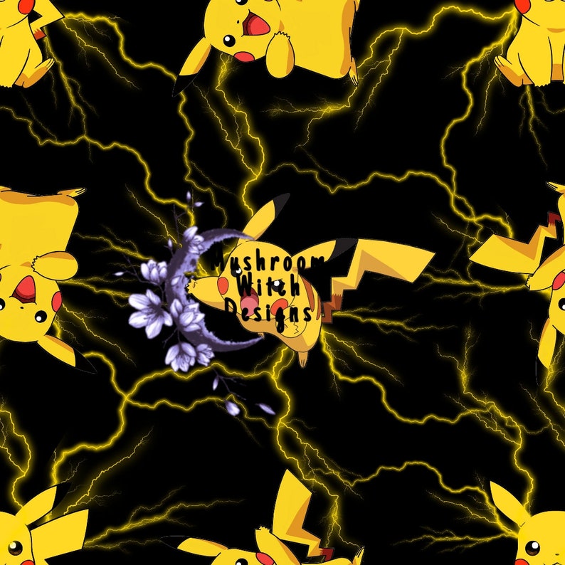 Pokemon Seamless File Pikachu Electric - Etsy