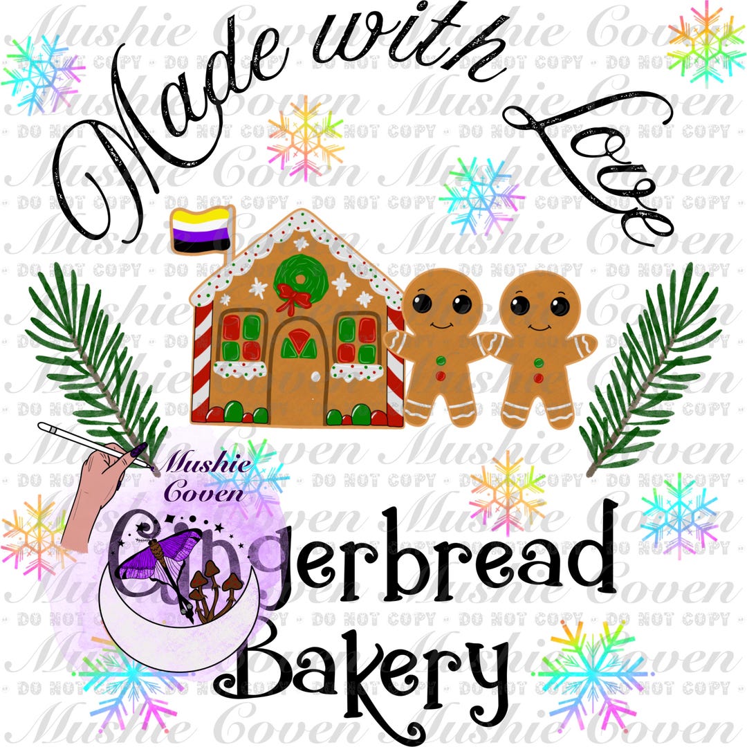 LGBTQIA Gingerbread People PNG Non Binary - Etsy