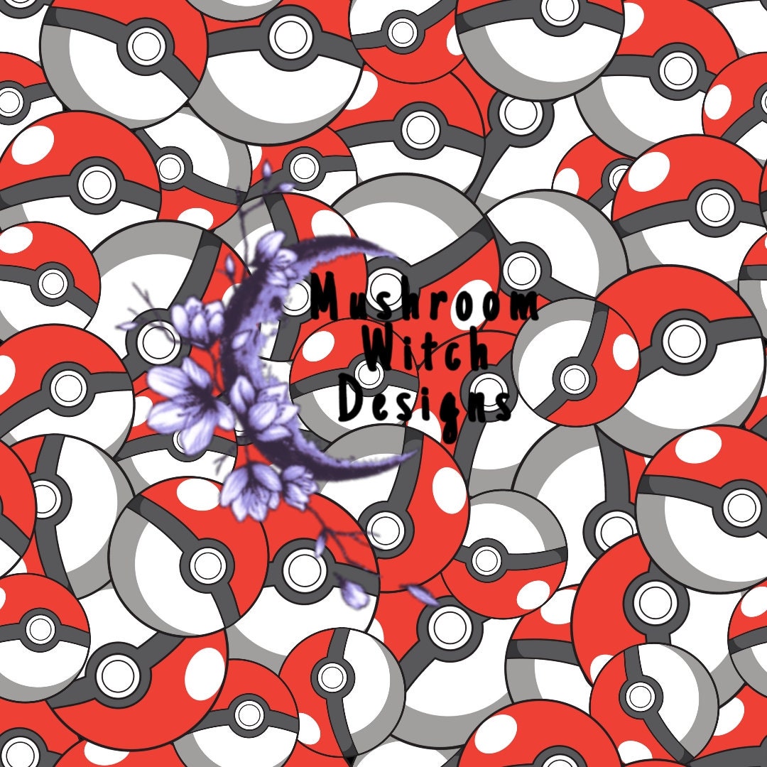 Pokemon Seamless File Pokeball - Etsy