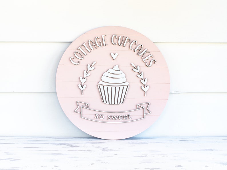 Round Laser-cut Logo Sign Small Business Sign Wood Business - Etsy