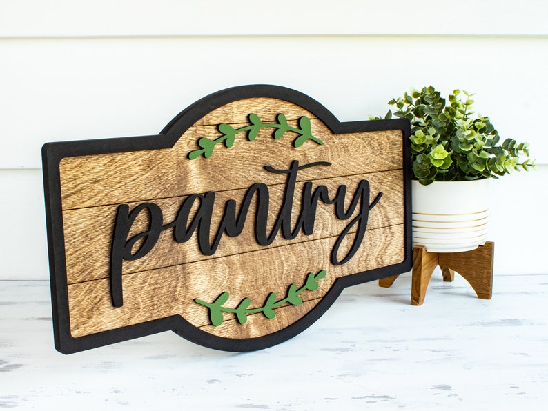 Farmhouse Pantry Sign, 3D Pantry Sign, Pantry Wall Art, Wood Pantry ...