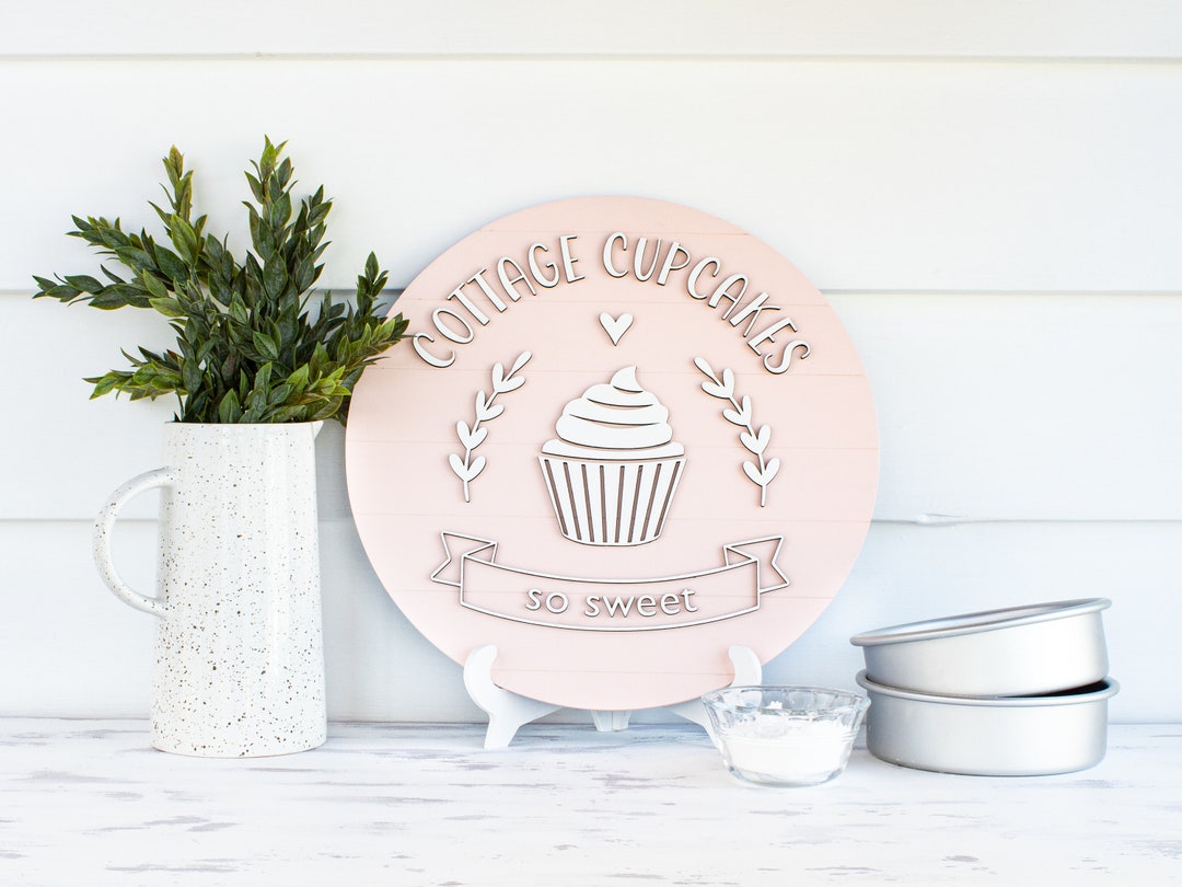 Round Laser-cut Logo Sign, Small Business Sign, Wood Business Sign ...