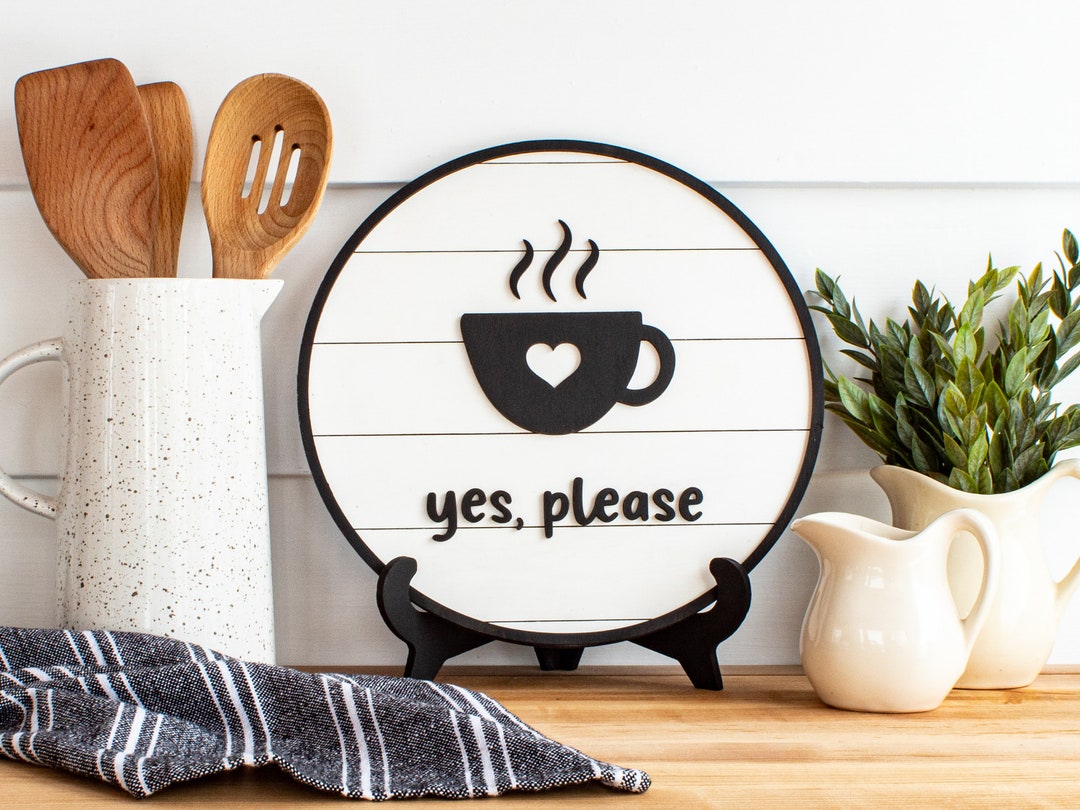Coffee Wall Sign, Coffe Bar Sign, Coffee Kitchen Decor, Farmhouse ...