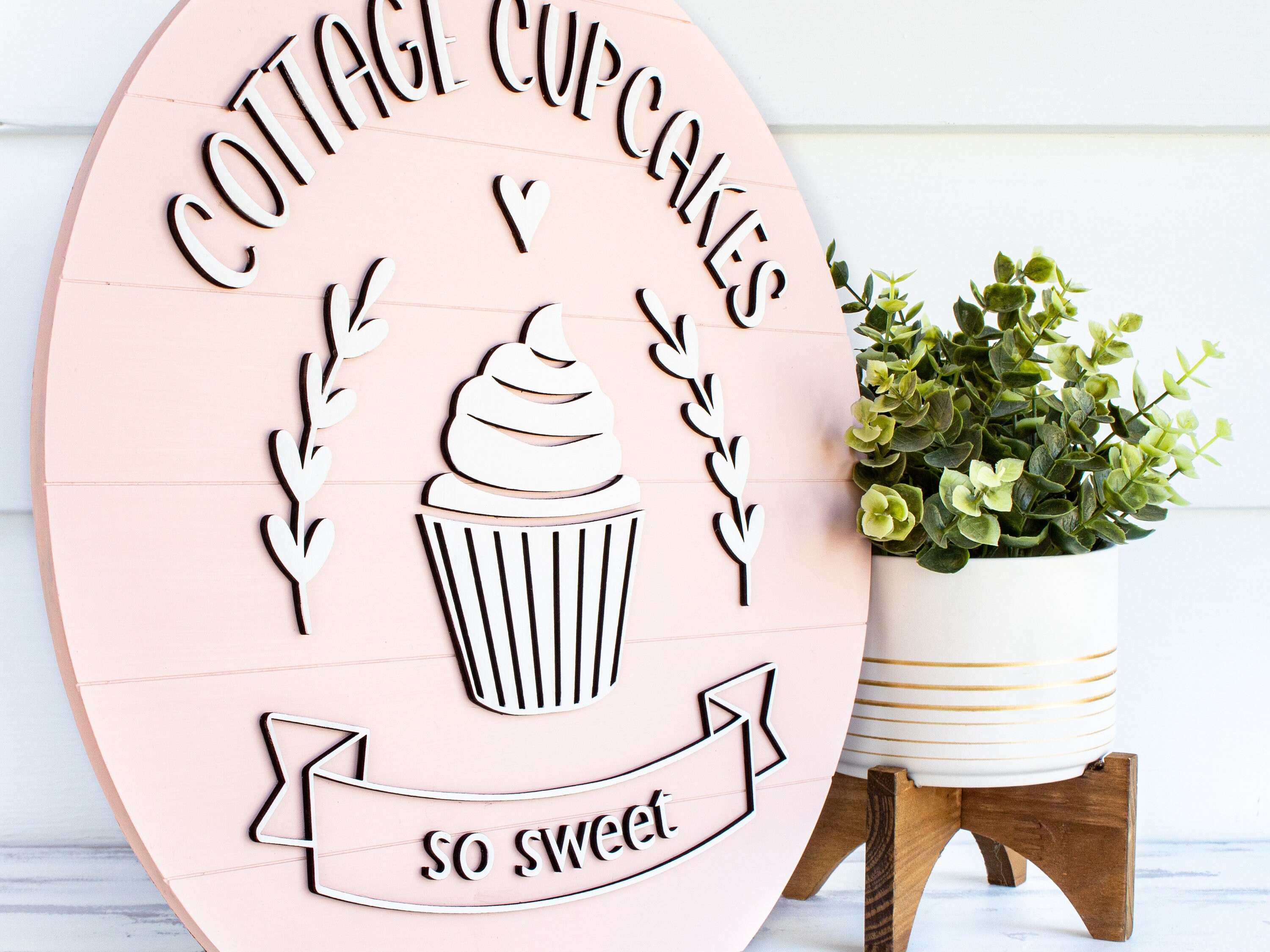 Round Laser-cut Logo Sign Small Business Sign Wood Business - Etsy