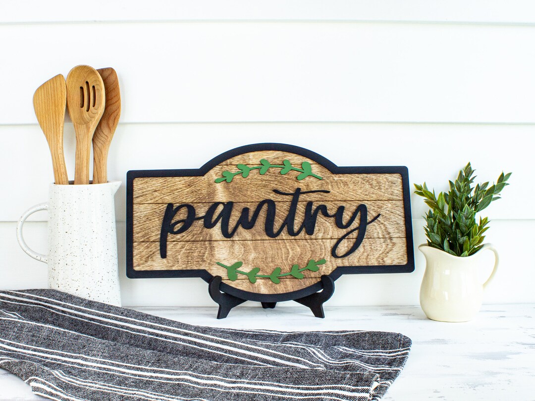 Farmhouse Pantry Sign, 3D Pantry Sign, Pantry Wall Art, Wood Pantry ...