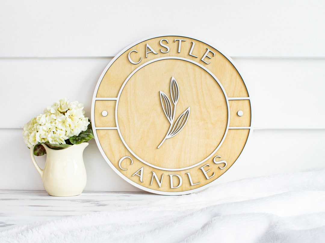 Round Laser-cut Logo Sign, Small Business Sign, Wood Business Sign ...