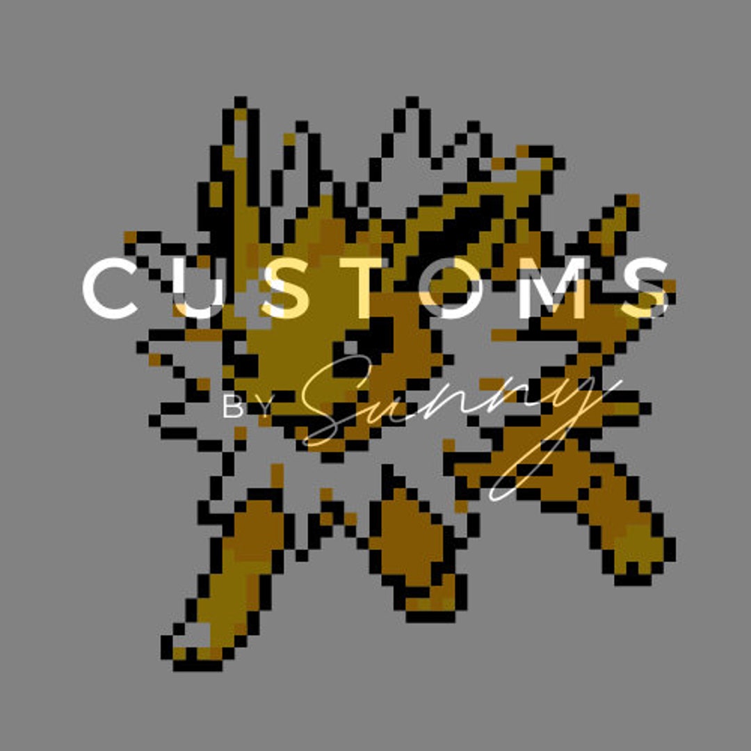 Jolteon Pixel Art SVG File Cricut CNC Laser Outline Digital Download - Etsy