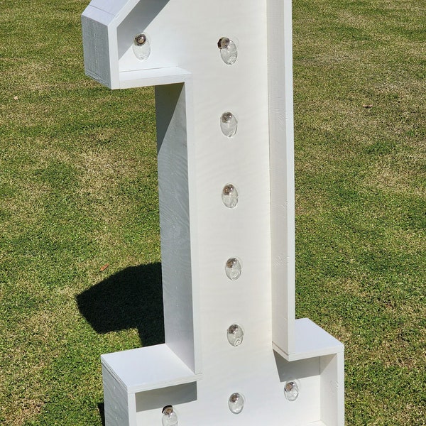 Wooden Light up Marquee Numbers - Etsy