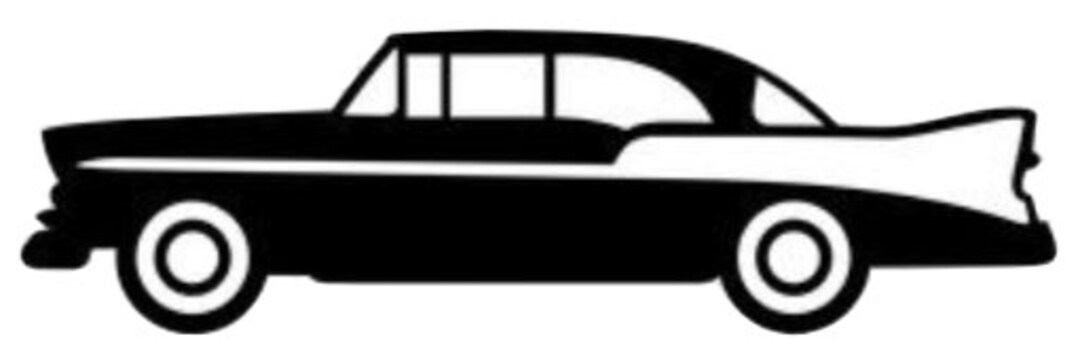 1950's Diner Party Retro Car Cutout Prop SVG Outline File Scalable ...