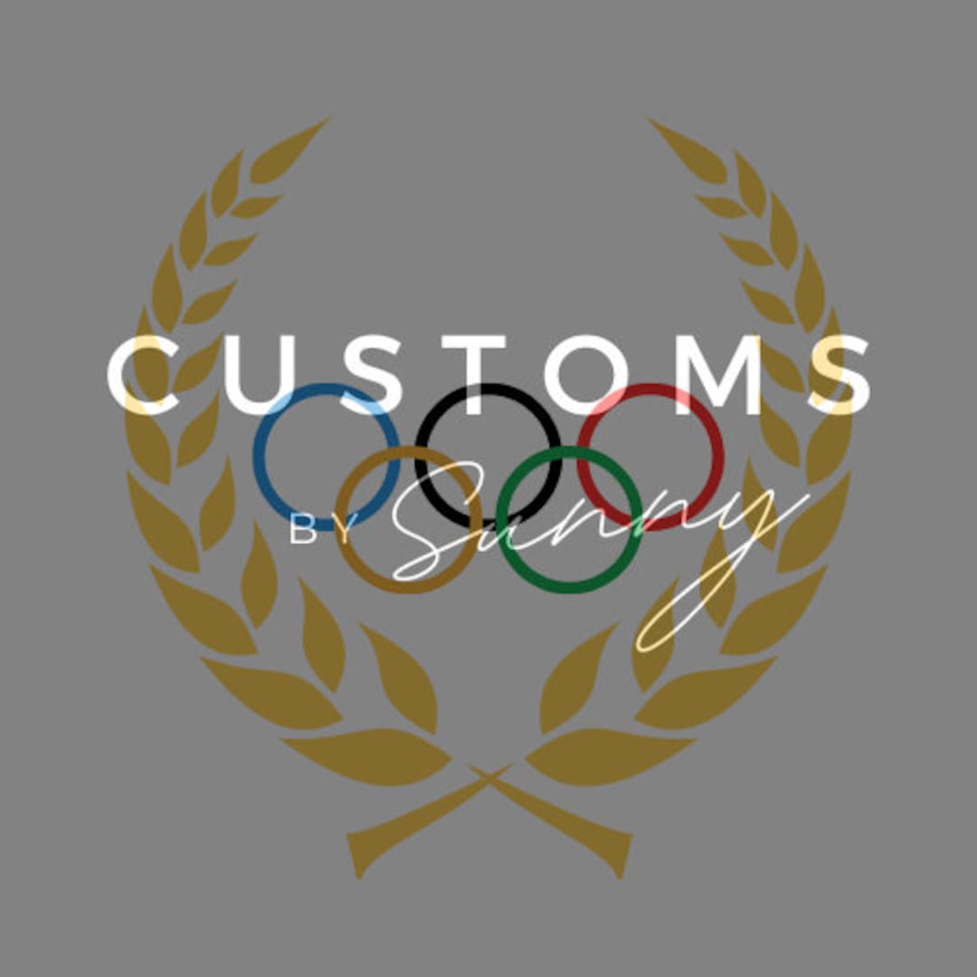 Color Olympic Rings and Gold Olive Wreath Halo SVG File Cricut CNC ...