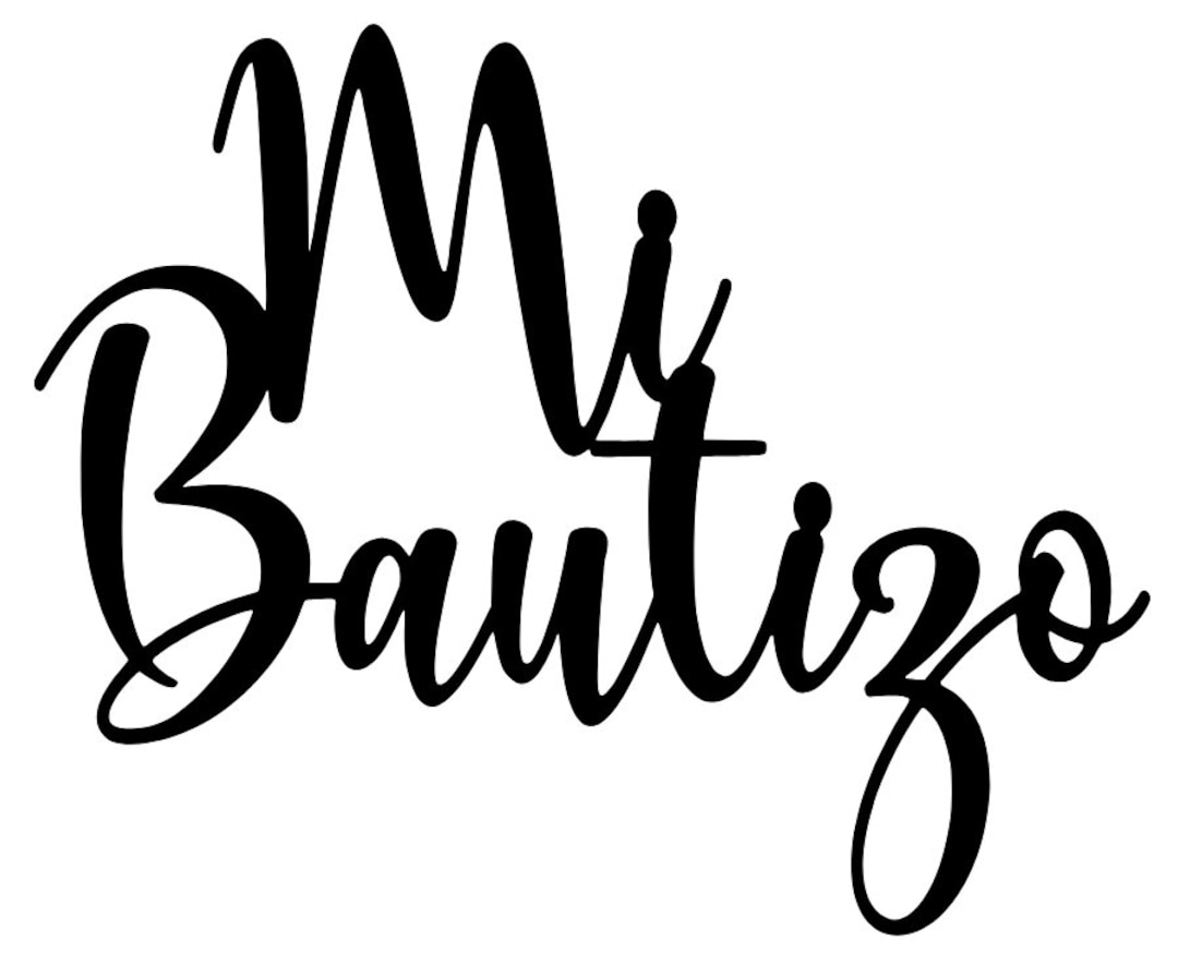 Mi Bautizo Baptism Sign SVG Outline File Scalable Vector - Etsy UK