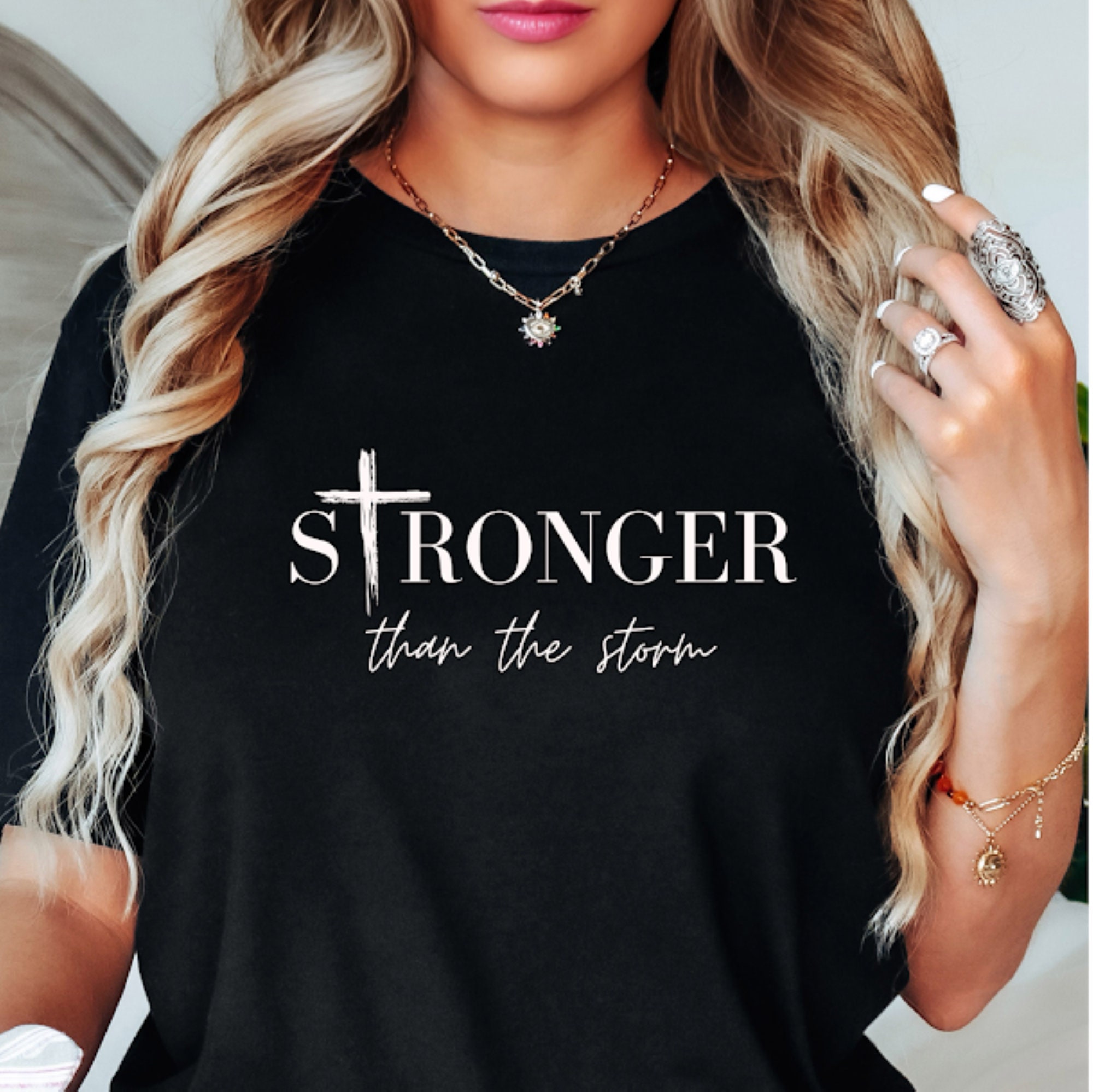 Digital File Stronger Than the Storm PNG T-shirt Dtf Dtg Sublimation ...