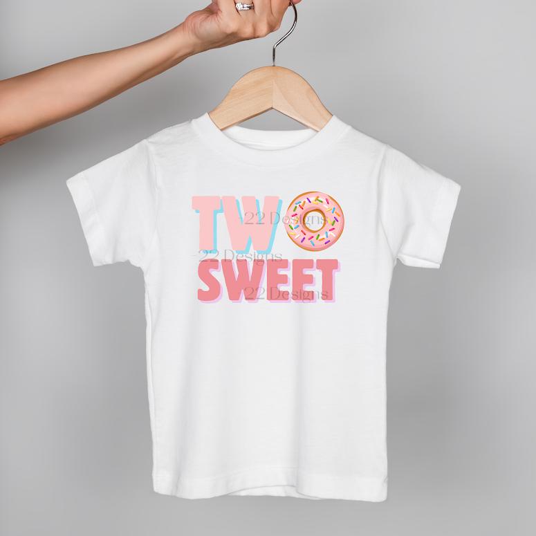 Two Sweet PNG | Girl Donut Birthday | Digital File | 2nd Birthday - Etsy