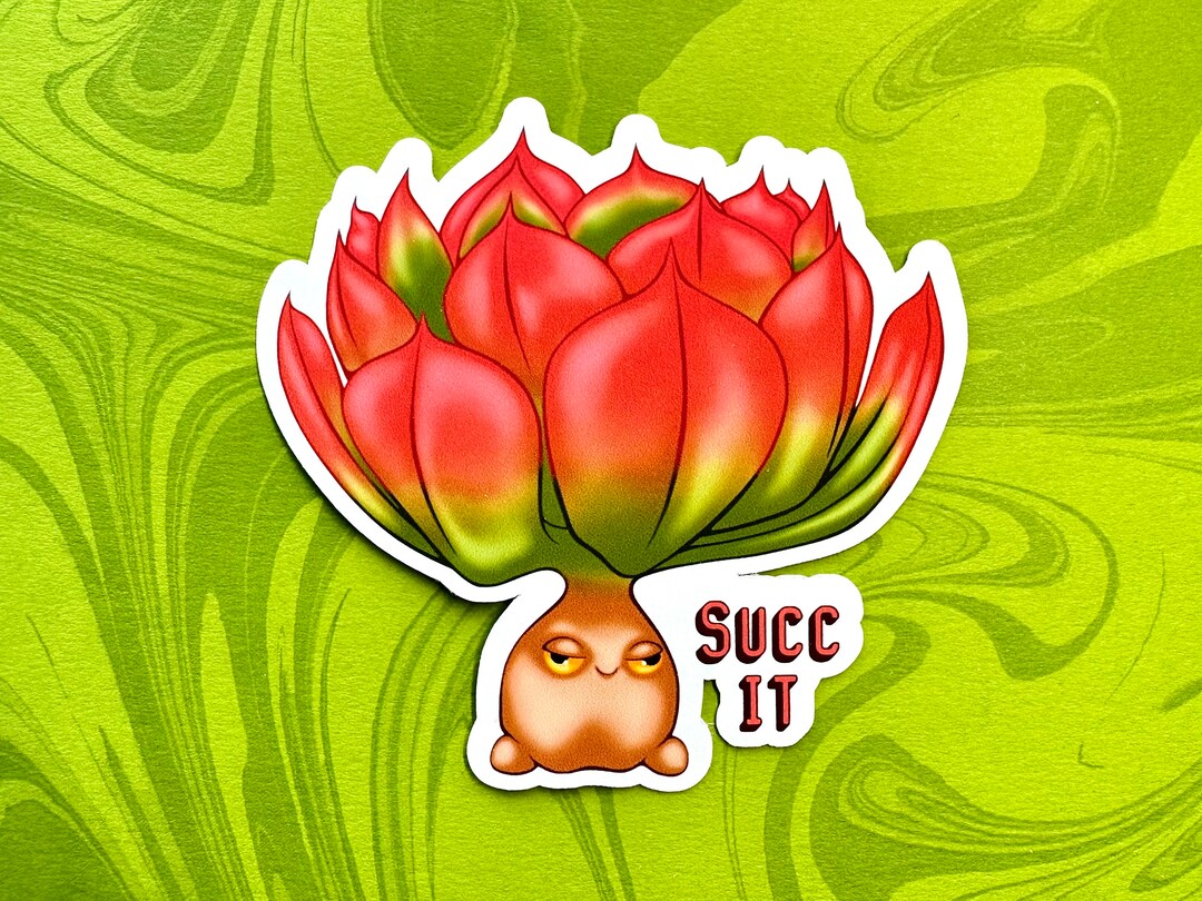 Succ It Succulent Sticker: Funny Plant Lover Gift, Vinyl Decal - Etsy