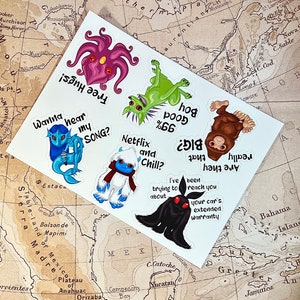 Misunderstood Cryptids VALUE PACK / Cryptid Stickers / Funny Stickers ...