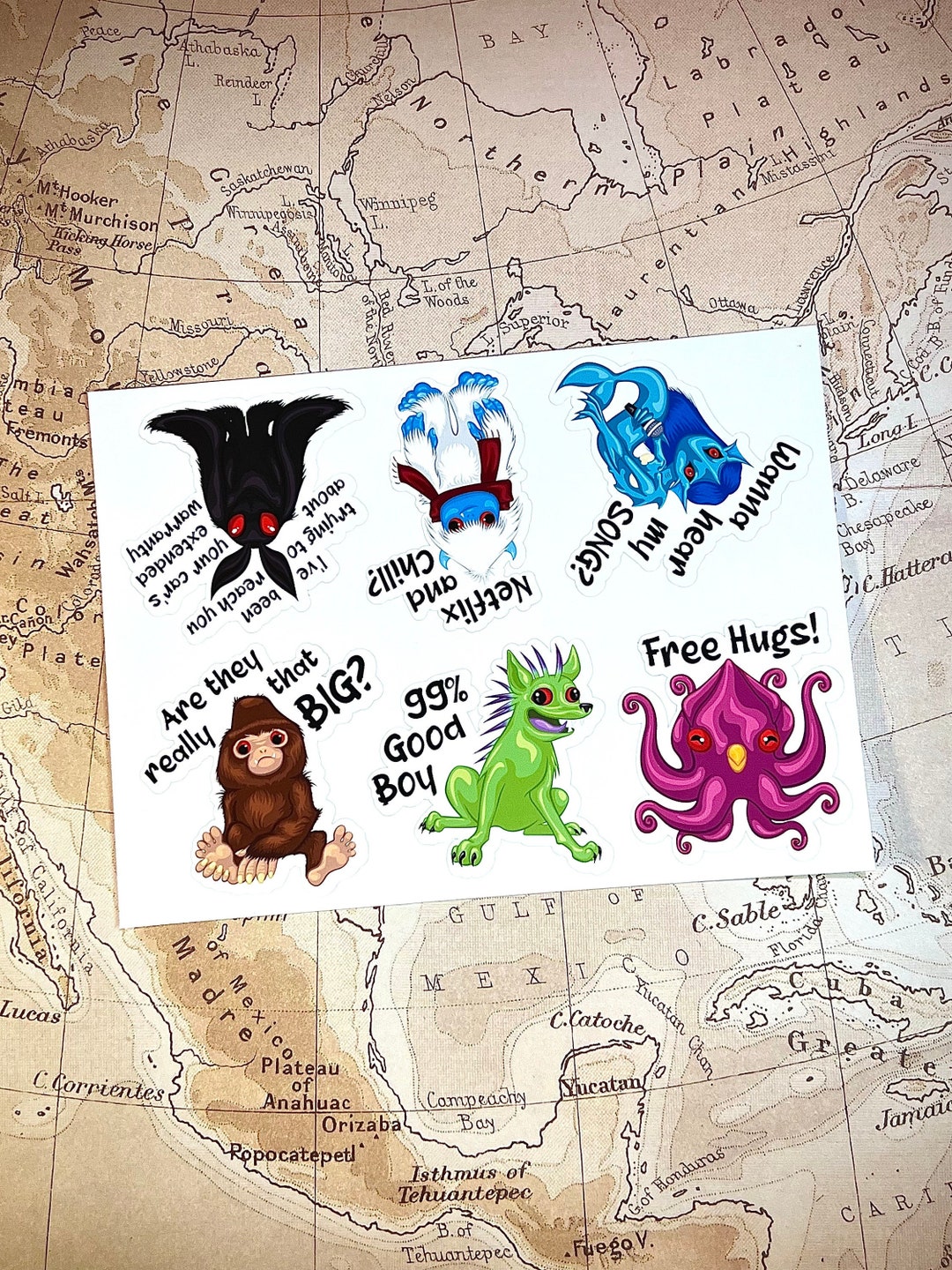 Misunderstood Cryptids VALUE PACK / Cryptid Stickers / Funny Stickers ...