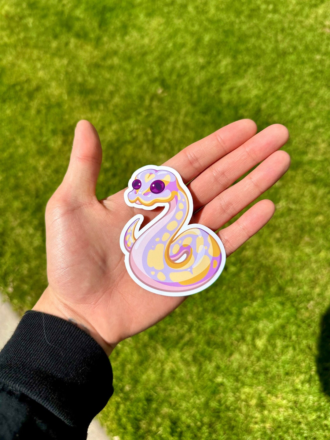 Banana Ball Python Sticker / Derpy Cute Animal Stickers / Water Bottle ...