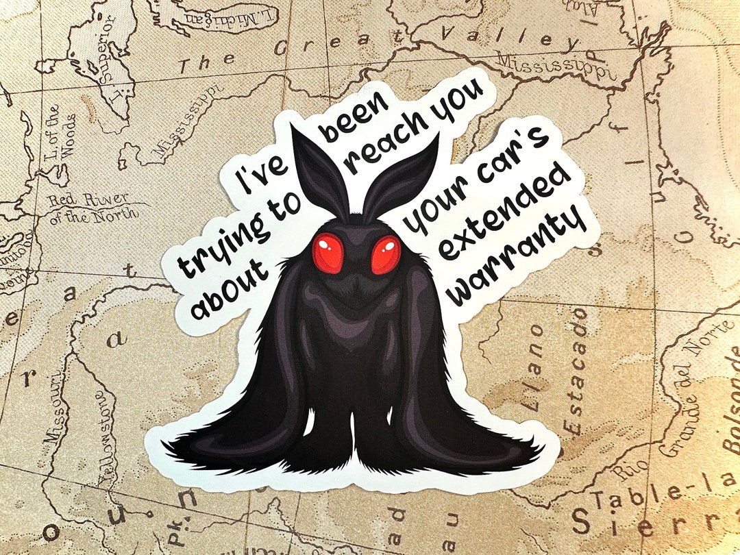 Mothman Funny Sticker / Unique Cryptid Creatures / Waterproof Laptop ...