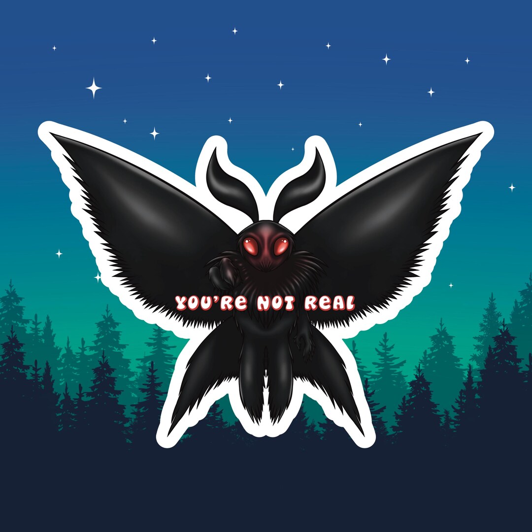 Mothman Halloween Stickers | Spooky Digital Character Design ...
