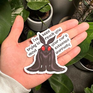 Mothman Funny Sticker / Unique Cryptid Creatures / Waterproof Laptop ...