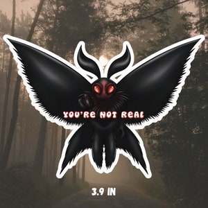 Mothman Halloween Stickers | Spooky Digital Character Design ...