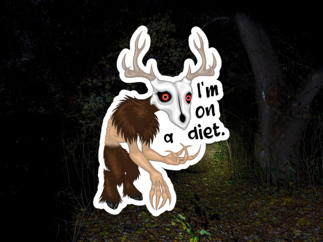 Wendigo Cryptid Sticker Cryptozoology Occult Spooky Sticker - Etsy