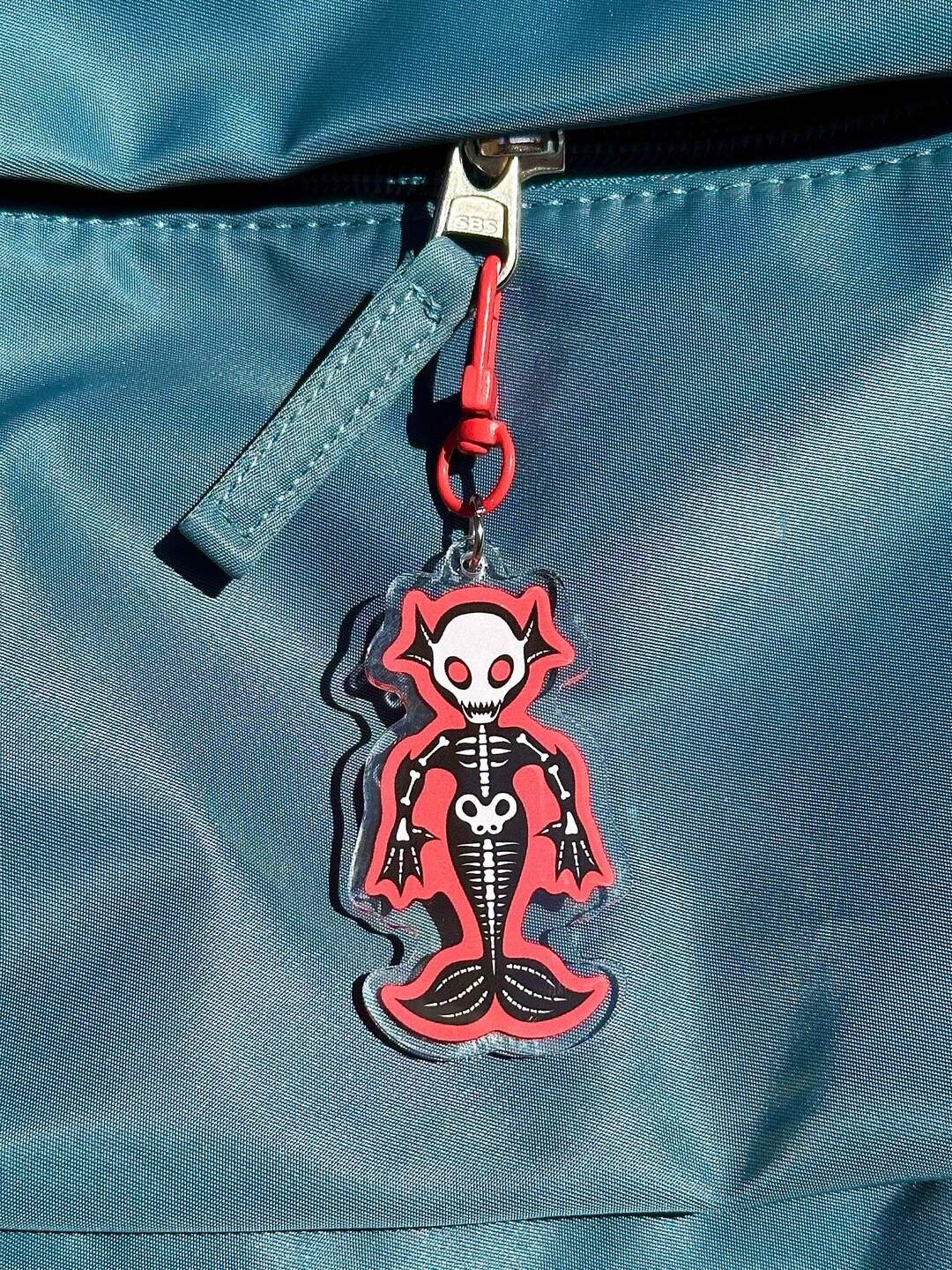 Skeleton Mermaid Keychain Gift for Cryptid Lovers! Funny and Unique ...