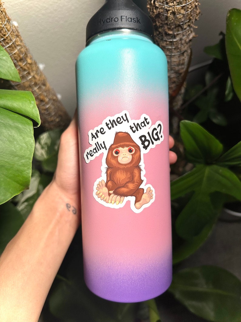 Are They Really That Big Funny Bigfoot Sticker / Insecure - Etsy