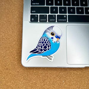 Funny Budgie Parakeet Stickers Cute Exotic Pets Vinyl Decal Gift for ...