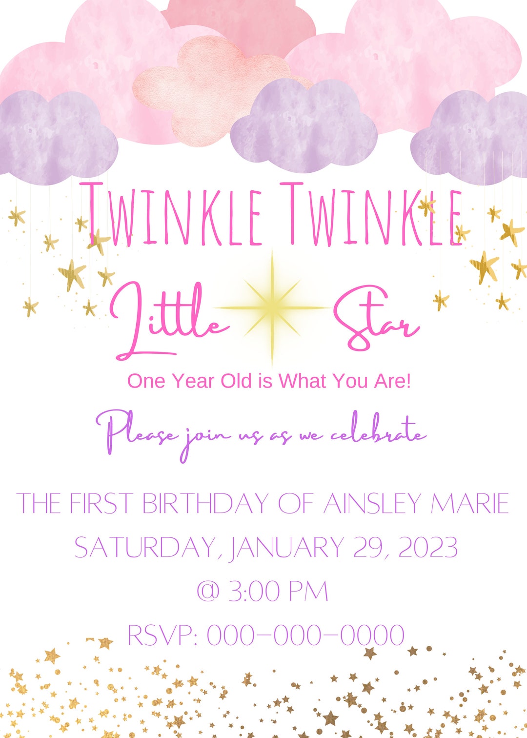 Twinkle Twinkle Little Star First Birthday - Etsy