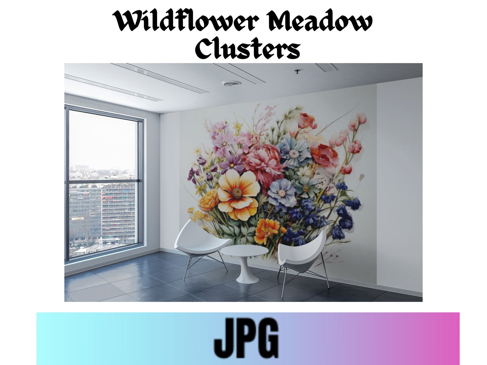 Wildflower Meadow Clusters Watercolor Portrait Card Making - Etsy