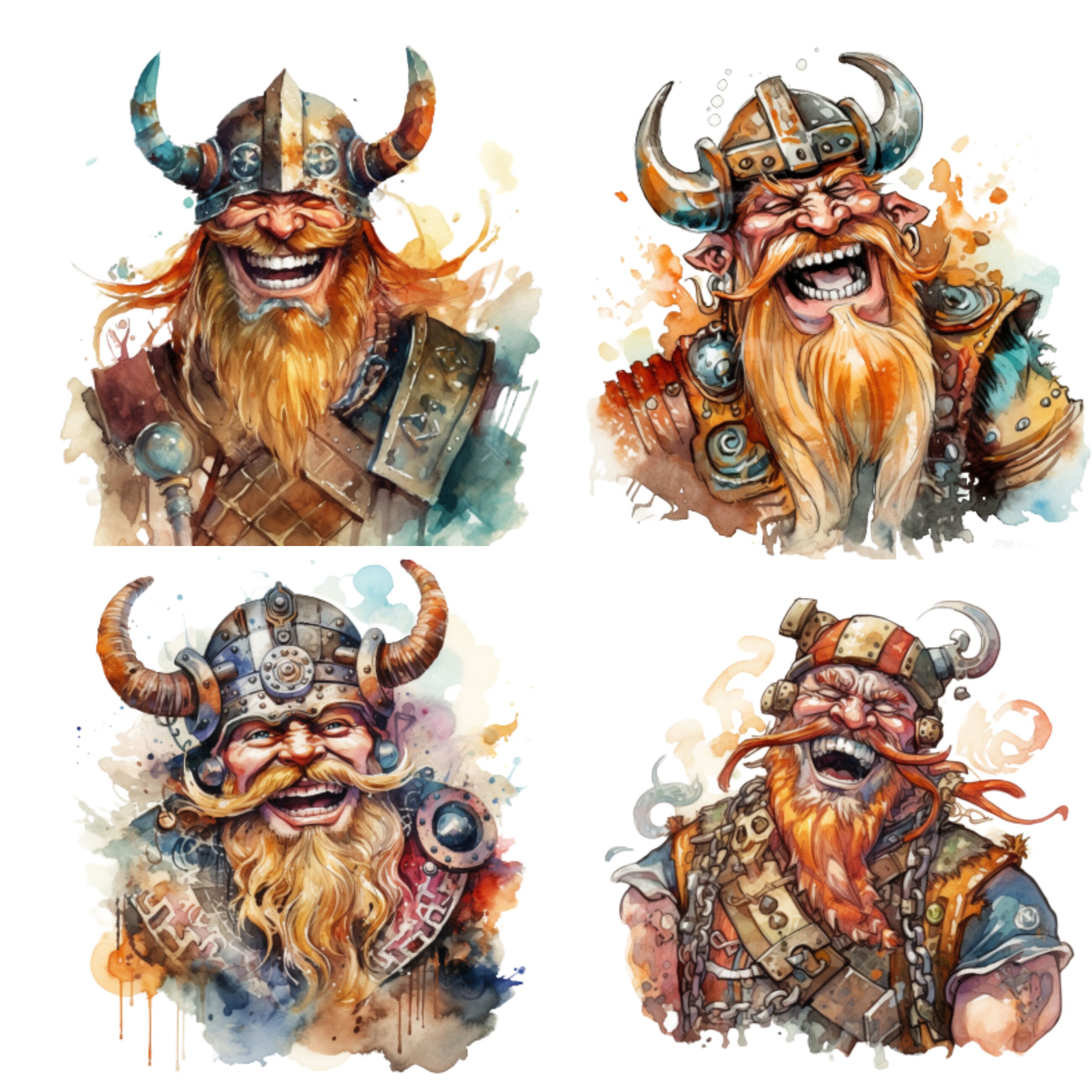 Happy Fun Loving Steampunk Viking Warriors Thor Odin Loki Viking Norse ...