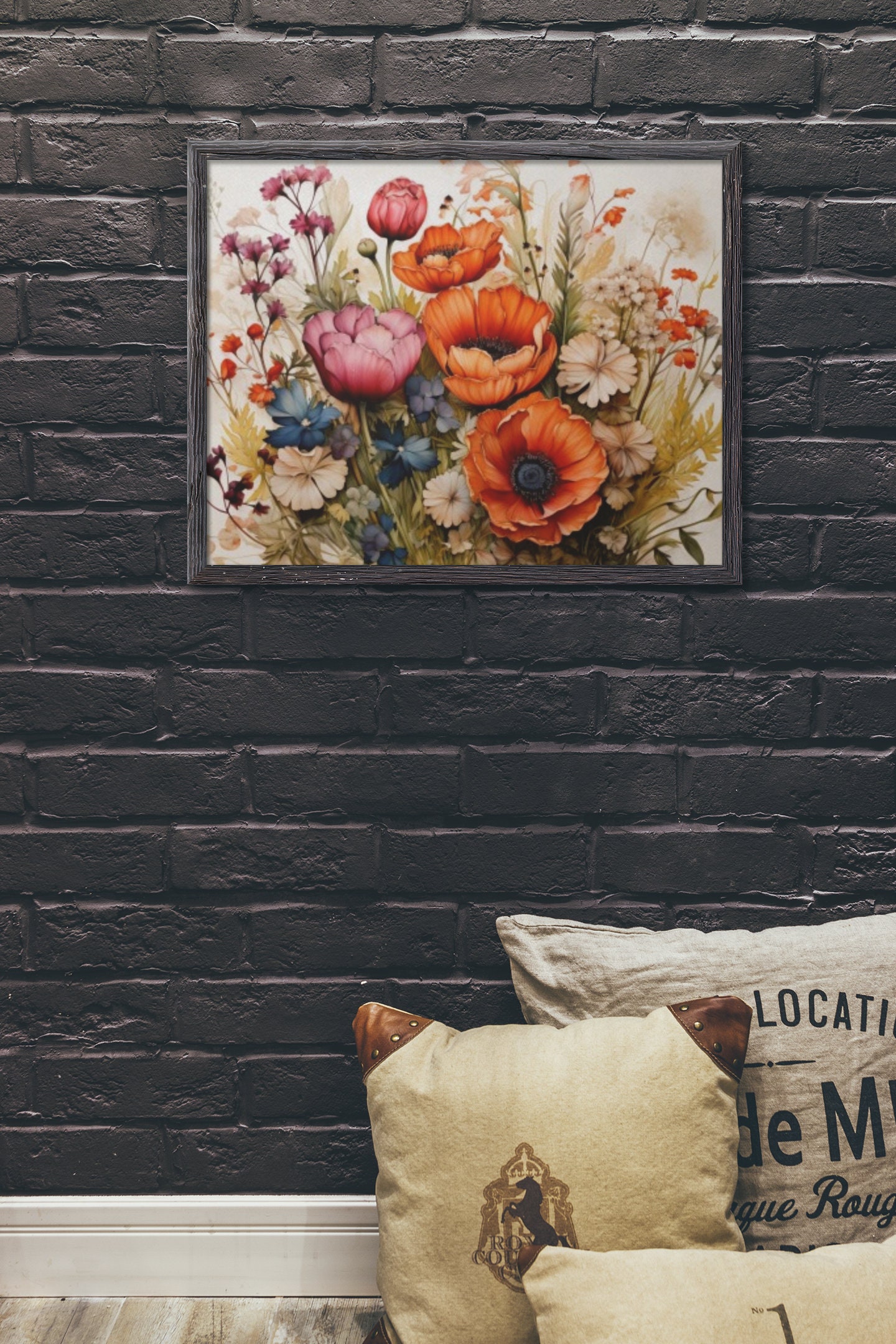 Wildflower Meadow Clusters Watercolor Portrait Card Making - Etsy