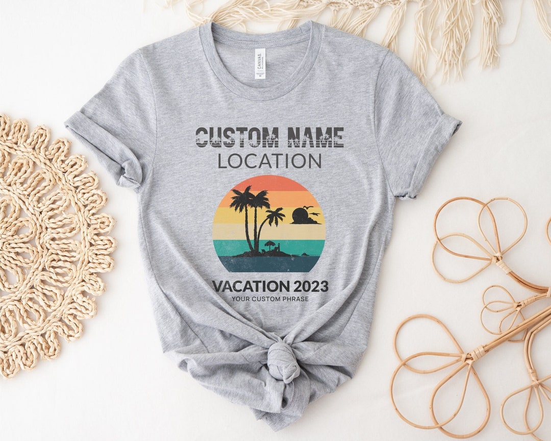 Custom Family Vacation Shirts, Personalized Family Trip T-shirt, Group ...